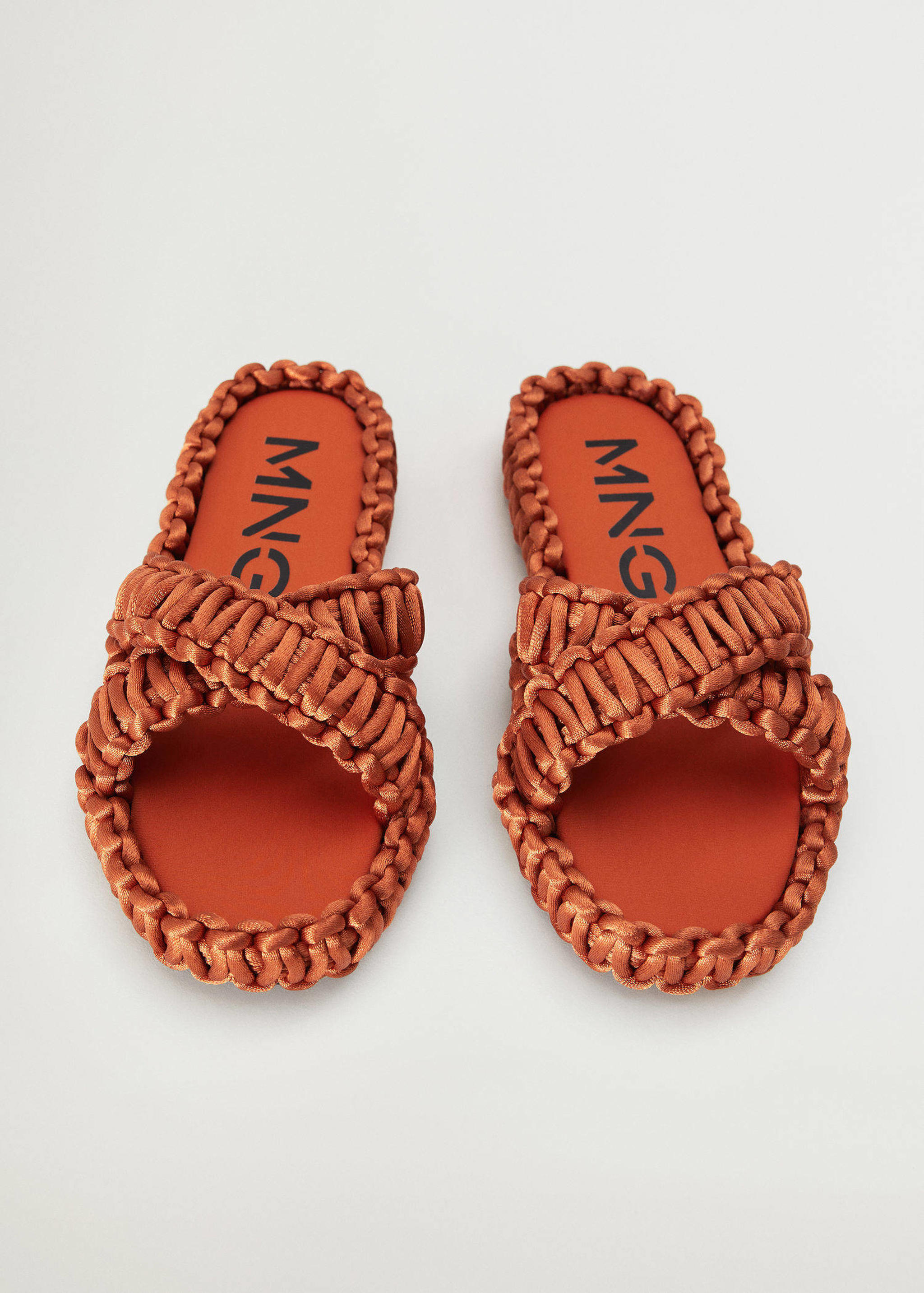 Mango slippers oranjebruin kopen? | Morgen in huis | wehkamp