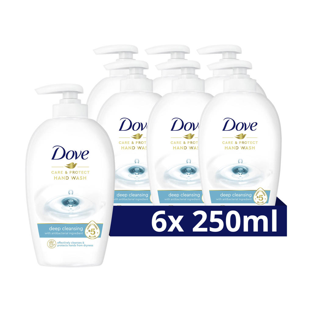 Dove Care & Protect handzeep - 6 x 250 ml | wehkamp