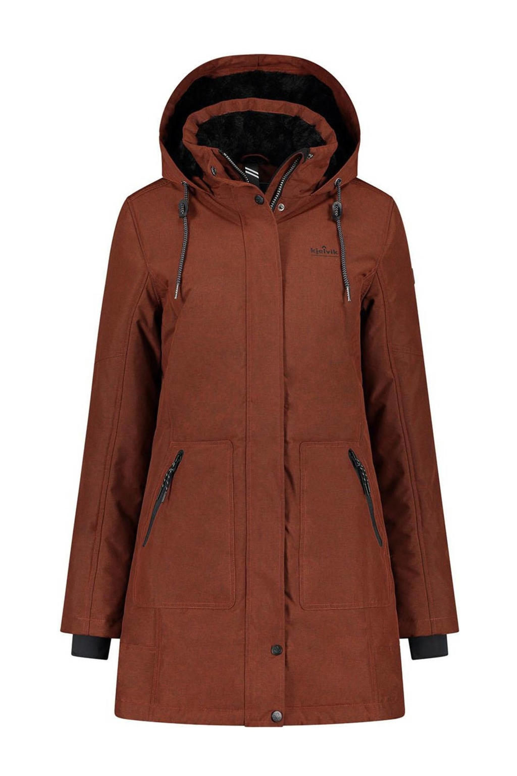 Kjelvik outdoor jas Lotte bruin | wehkamp