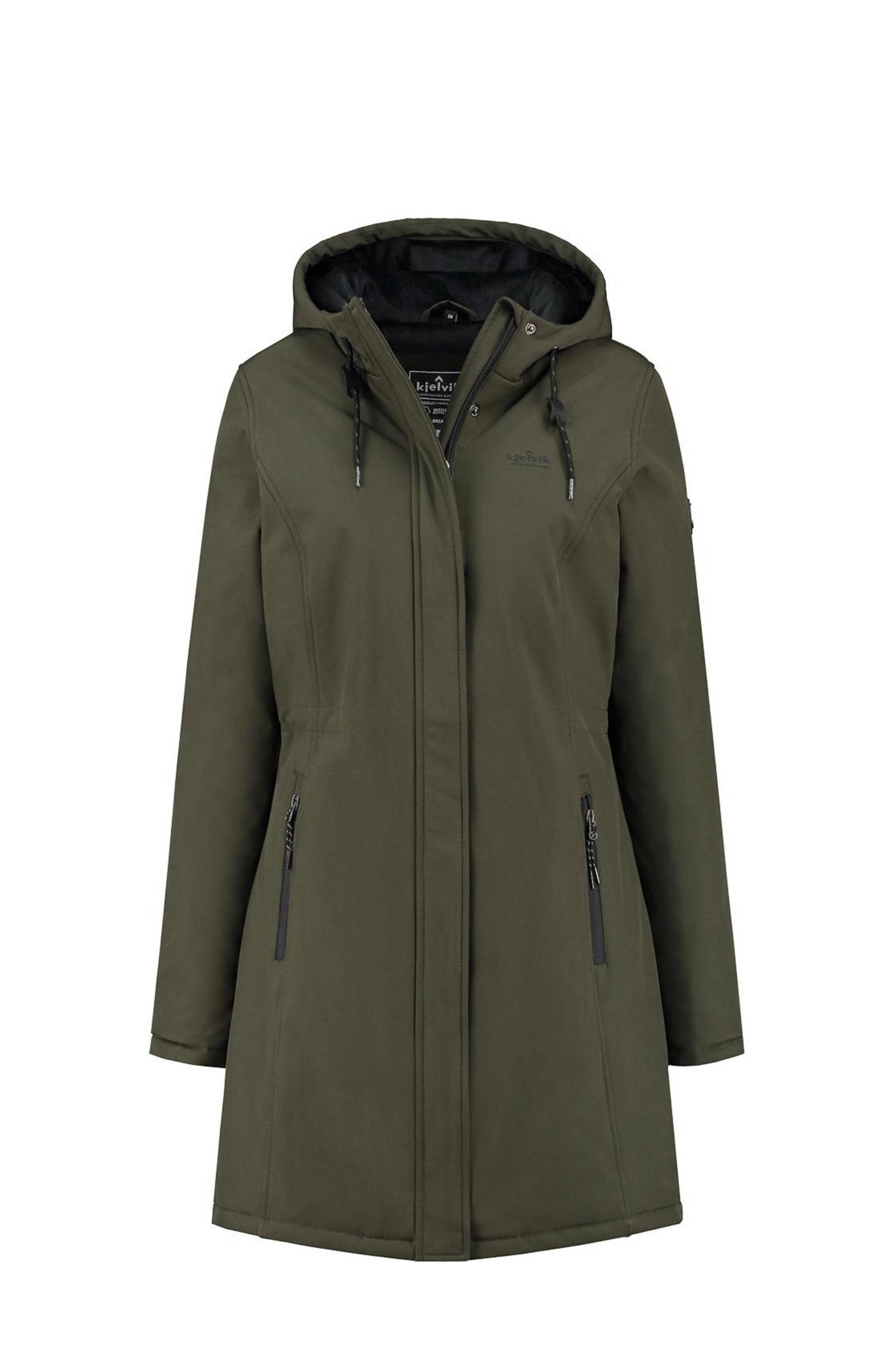 Kjelvik softshell outdoor jas Elena groen | wehkamp