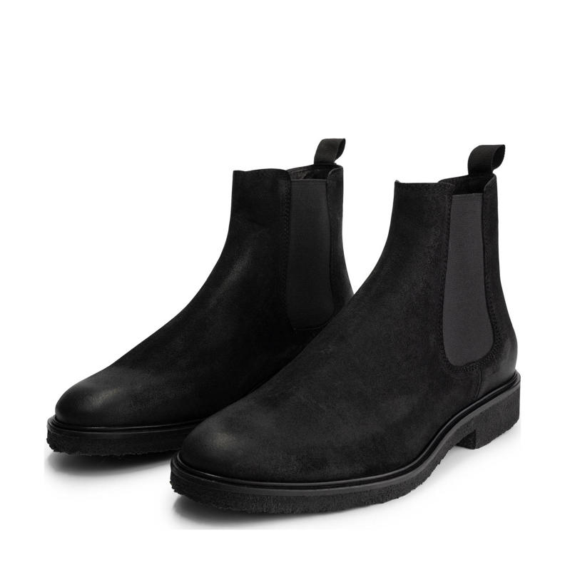 Goosecraft Chet leren chelsea boots zwart | wehkamp
