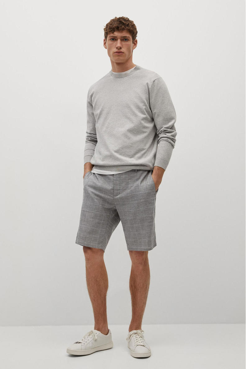Mango Man regular fit short grijs | wehkamp