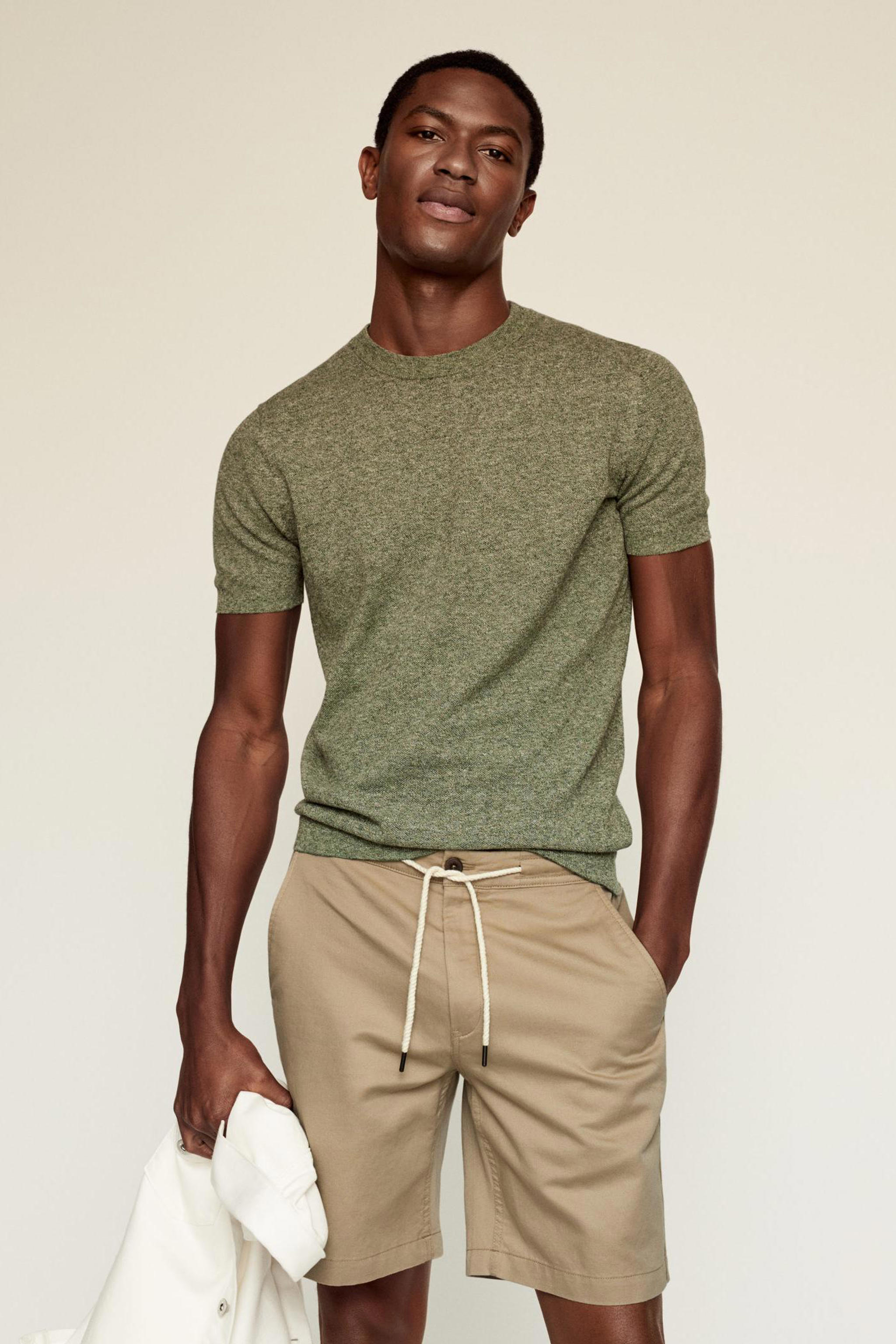 Mango Man regular fit short beige | wehkamp
