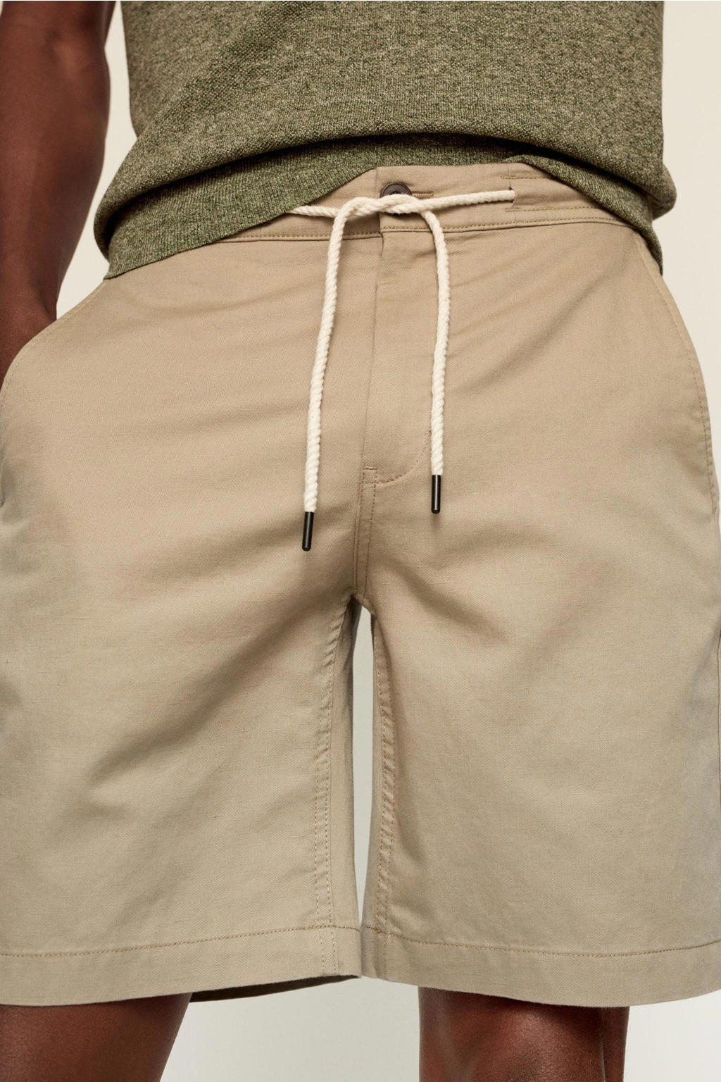 Mango Man regular fit short beige | wehkamp