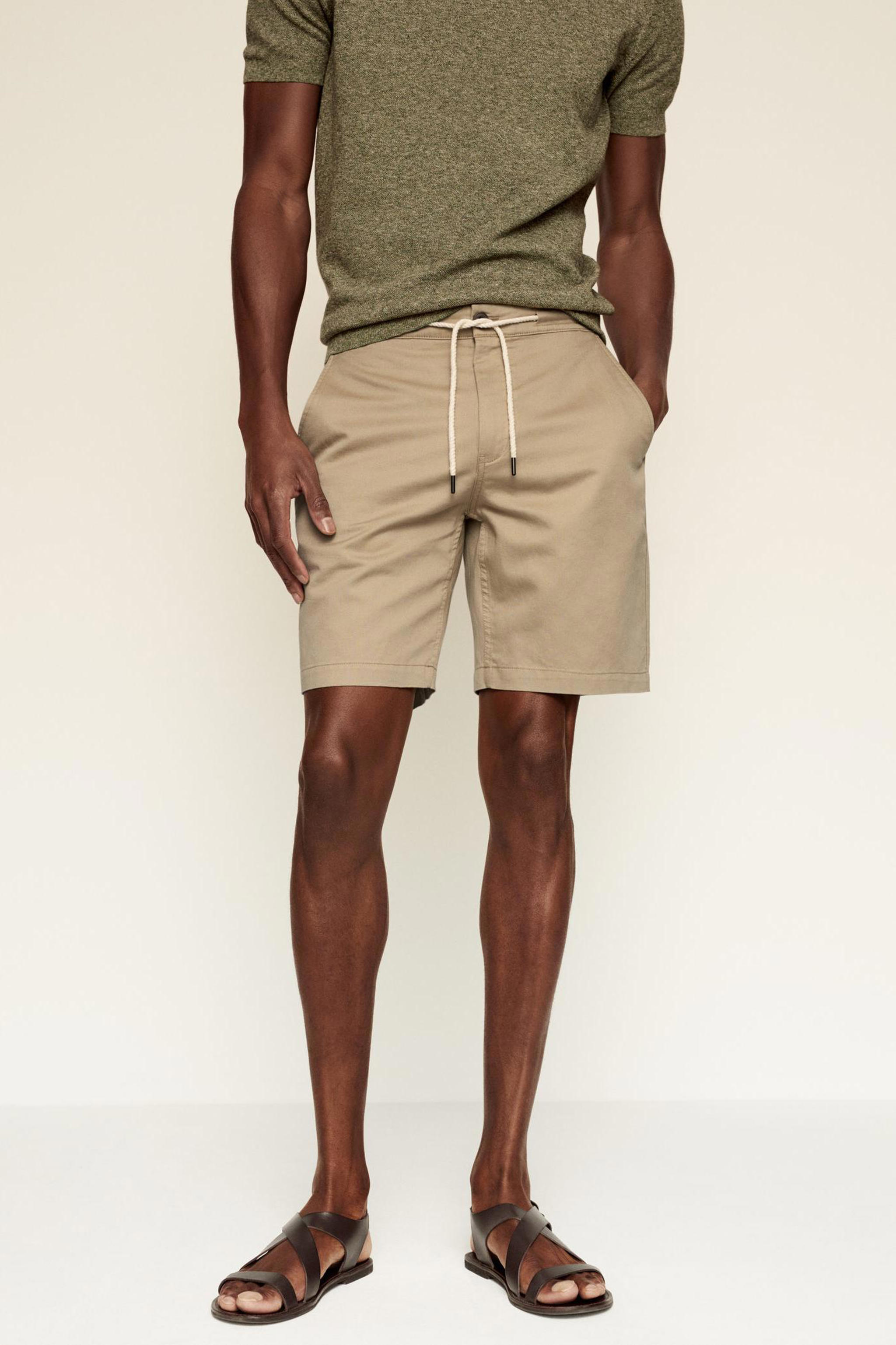Mango Man regular fit short beige | wehkamp
