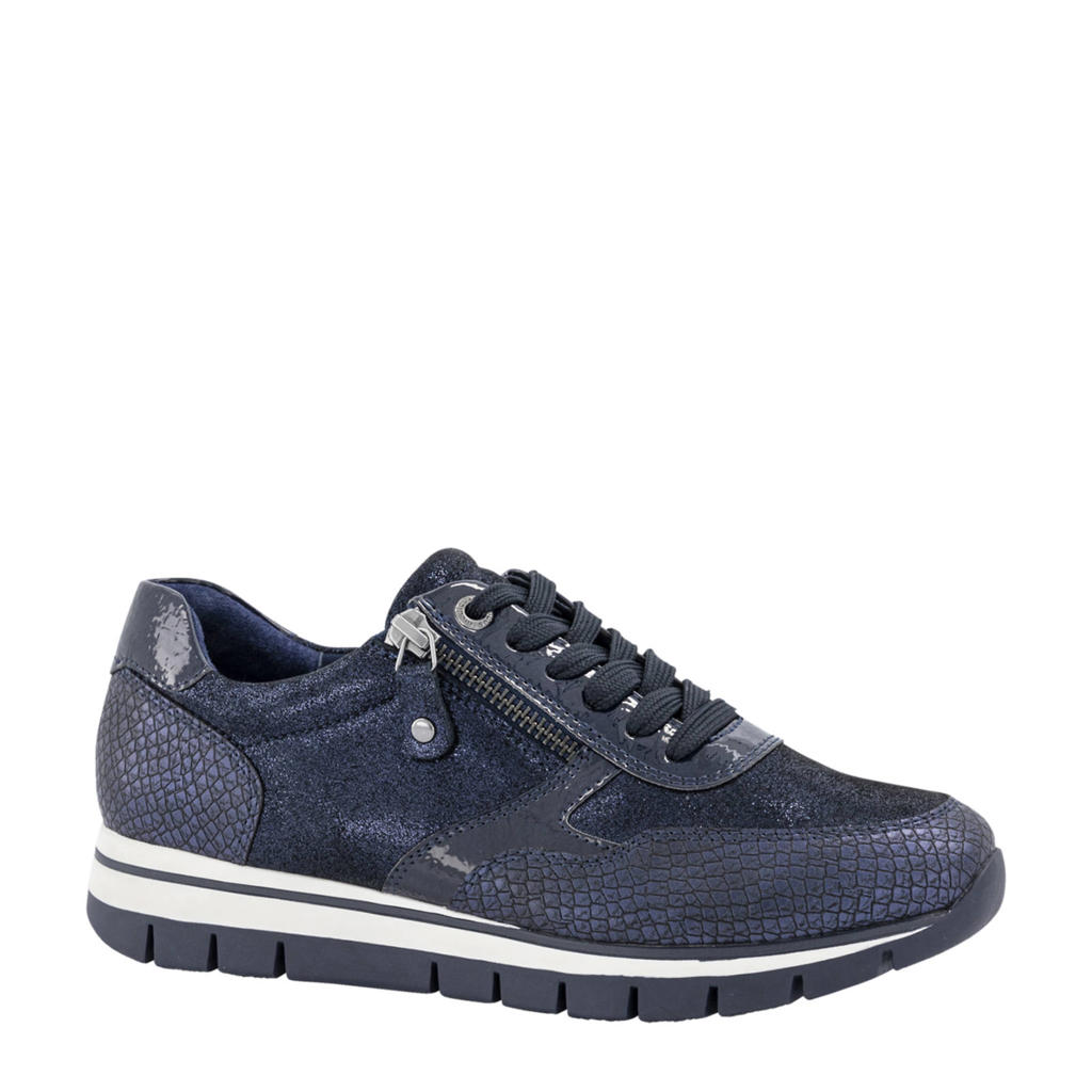 Medicus comfort leren sneakers blauw | wehkamp