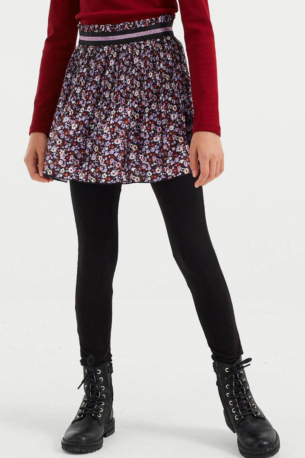 WE Fashion gebloemde rok paars/roze | wehkamp