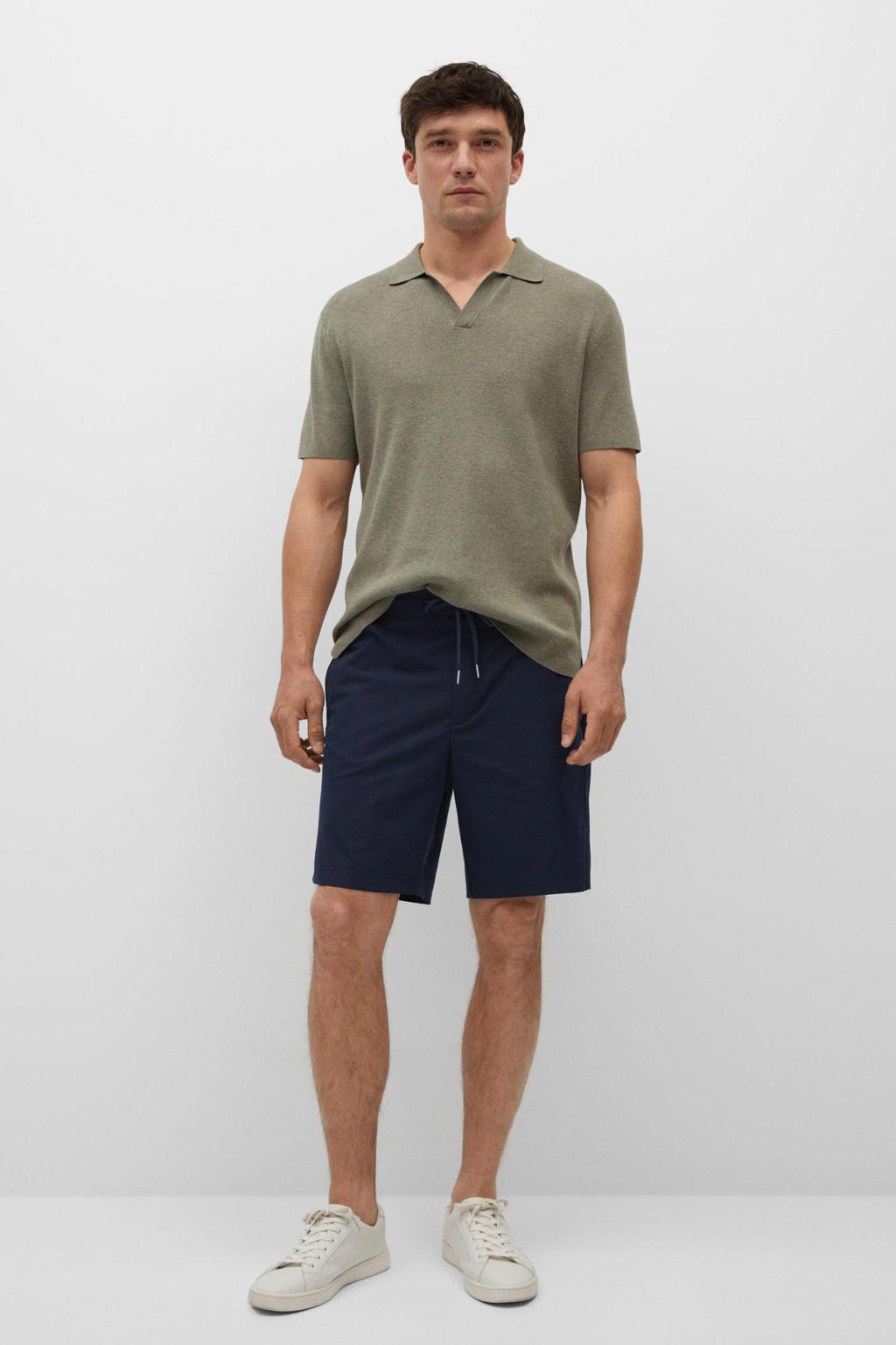 Mango Man regular fit short marine | wehkamp