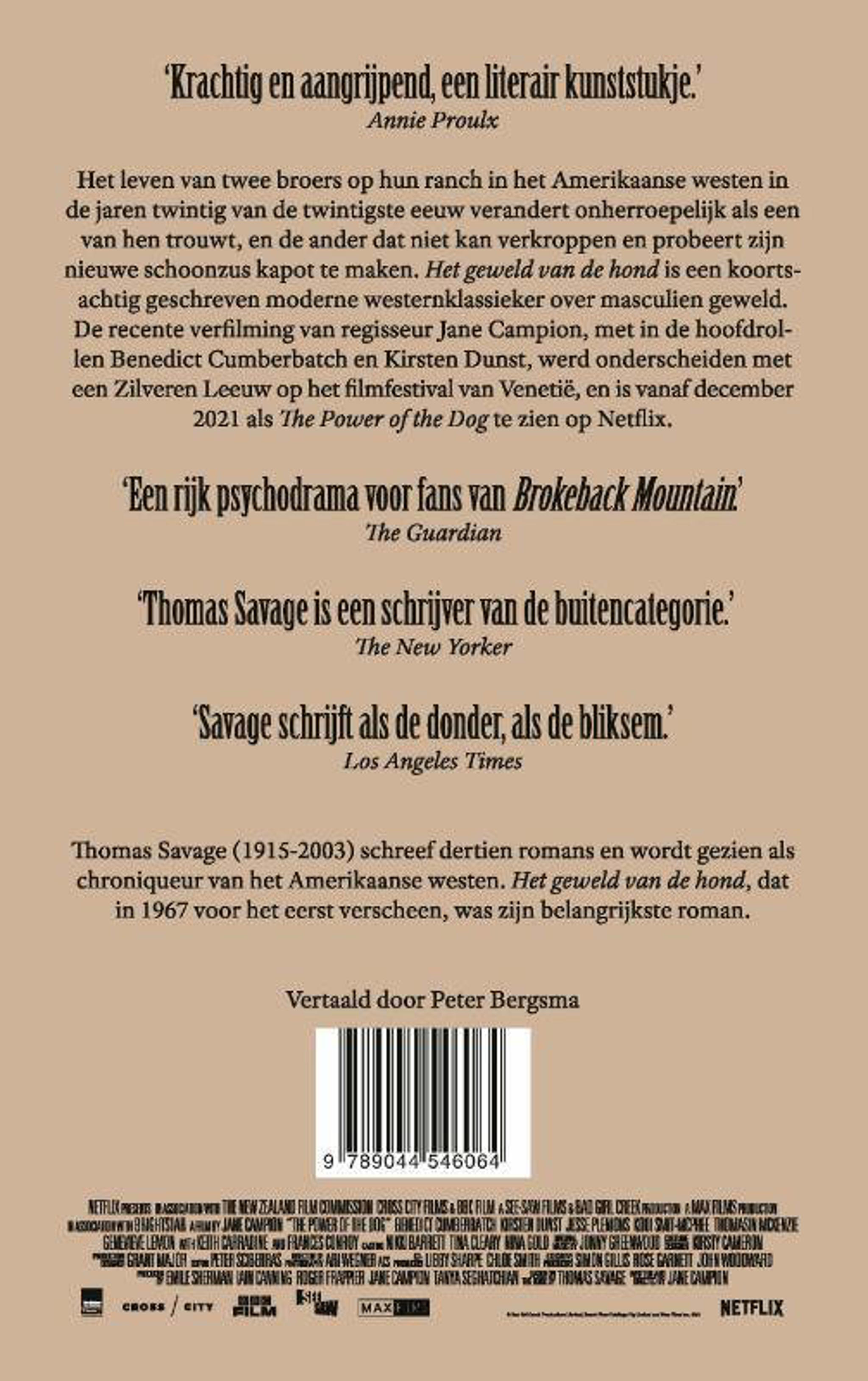 Thomas Savage Het geweld van de hond | wehkamp