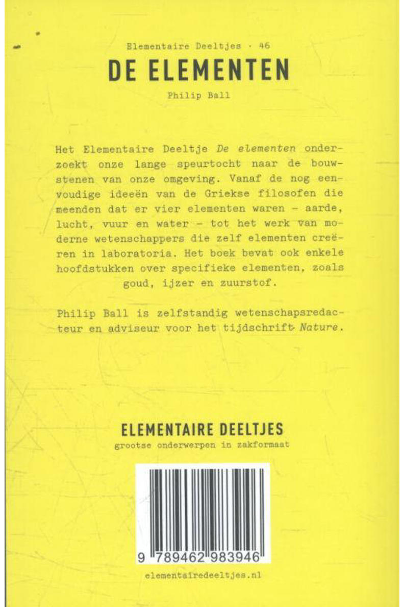 Philip Ball Elementaire Deeltjes: De elementen | wehkamp