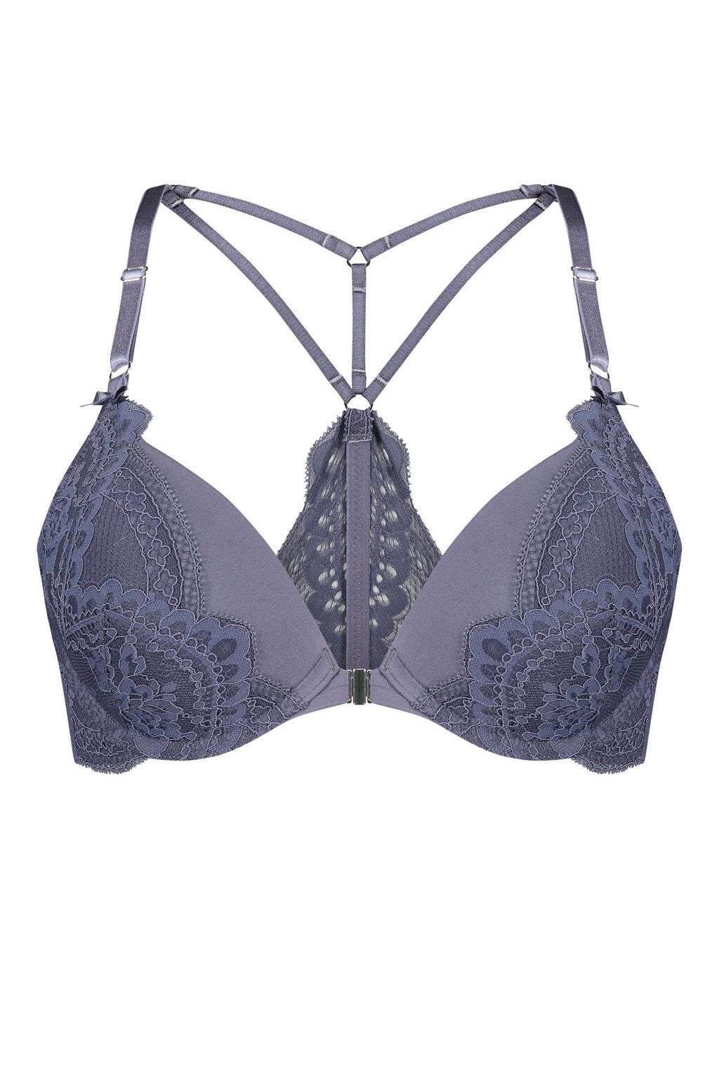 Hunkemöller Push Up Bh Philomena By Rebecca Mir Met Voorsluiting Blauw