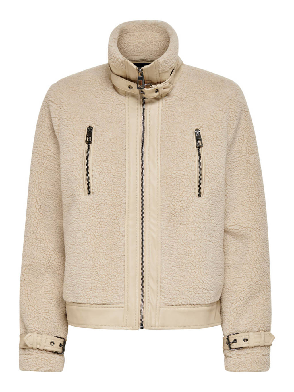 ONLY teddy jas ONLCINDY beige | wehkamp