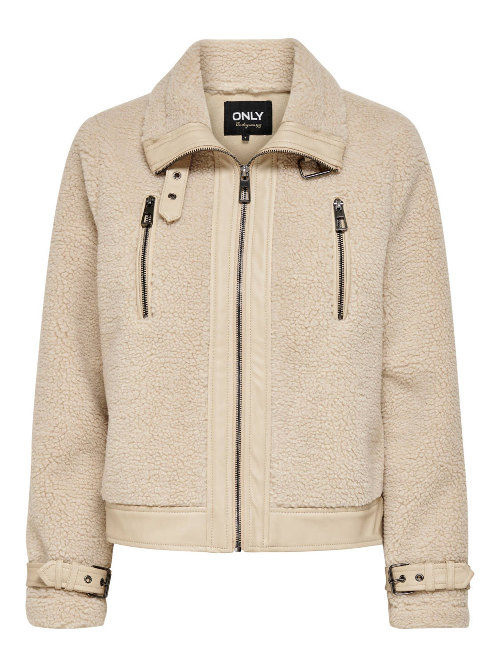 ONLY teddy jas ONLCINDY beige | wehkamp