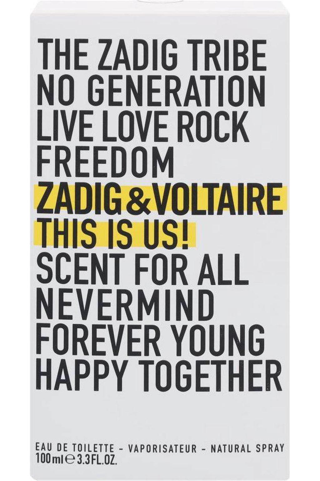 Zadig & Voltaire This is Us eau de toilette - 100 ml | wehkamp