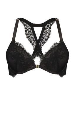 Hunkemöller push-up bh Raine met voorsluiting zwart | wehkamp