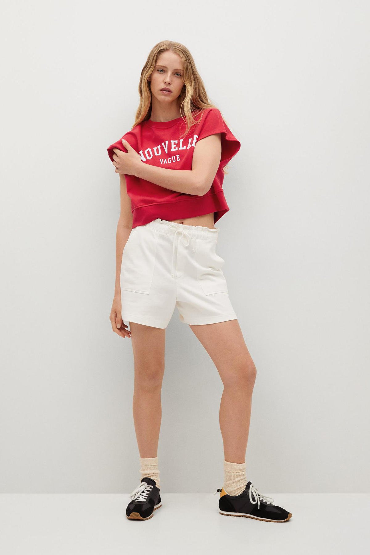 Mango T-shirt met logo rood kopen? | Morgen in huis | wehkamp