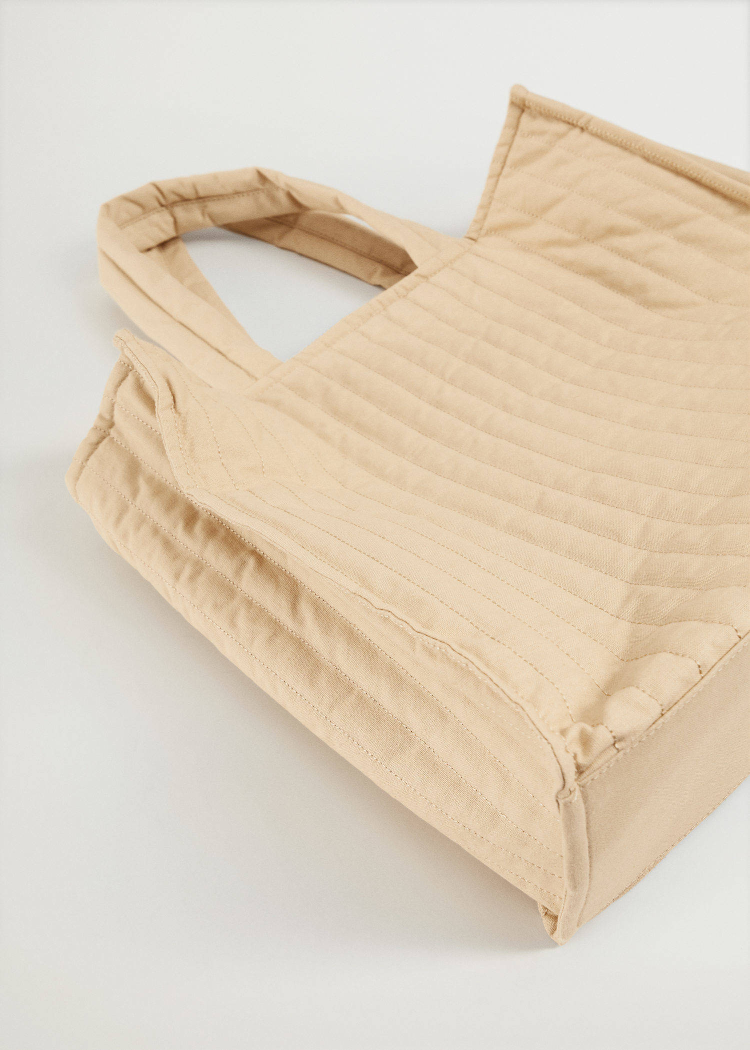 Mango gewatteerde shopper beige | wehkamp