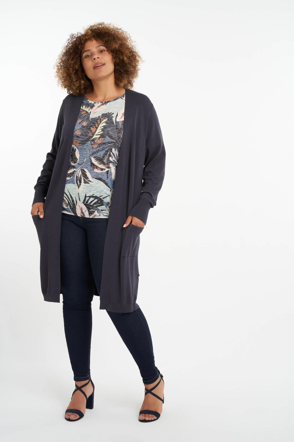 MS Mode vest donkerblauw | wehkamp