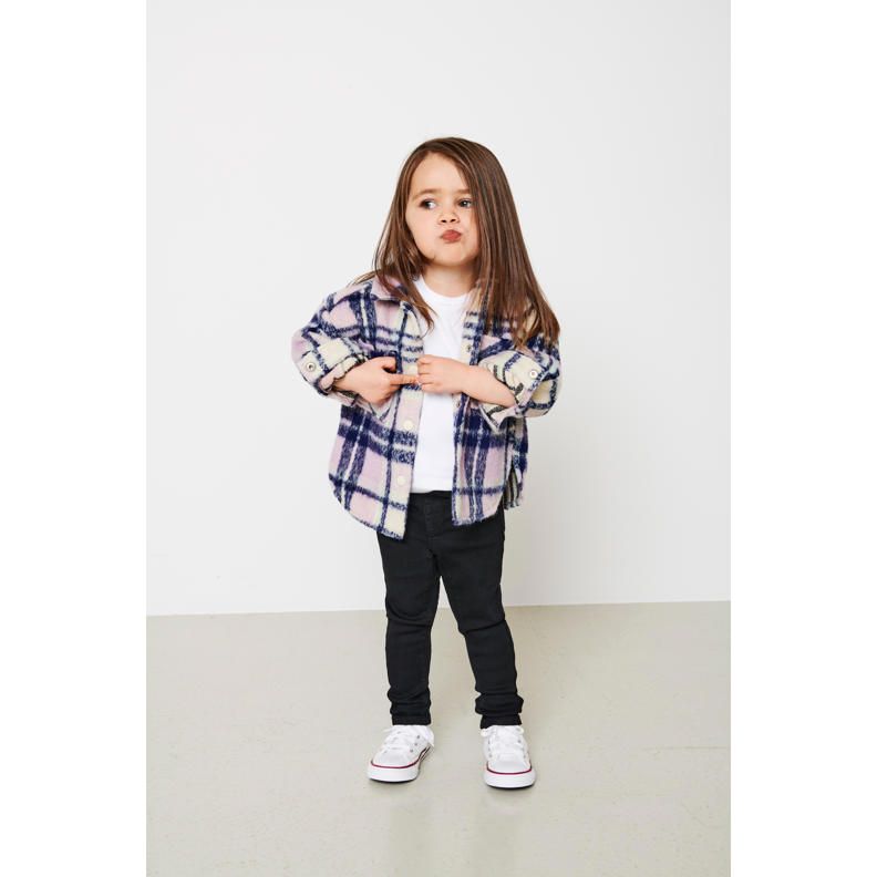 KIDS ONLY MINI geruite shacket KONLOU paars | wehkamp