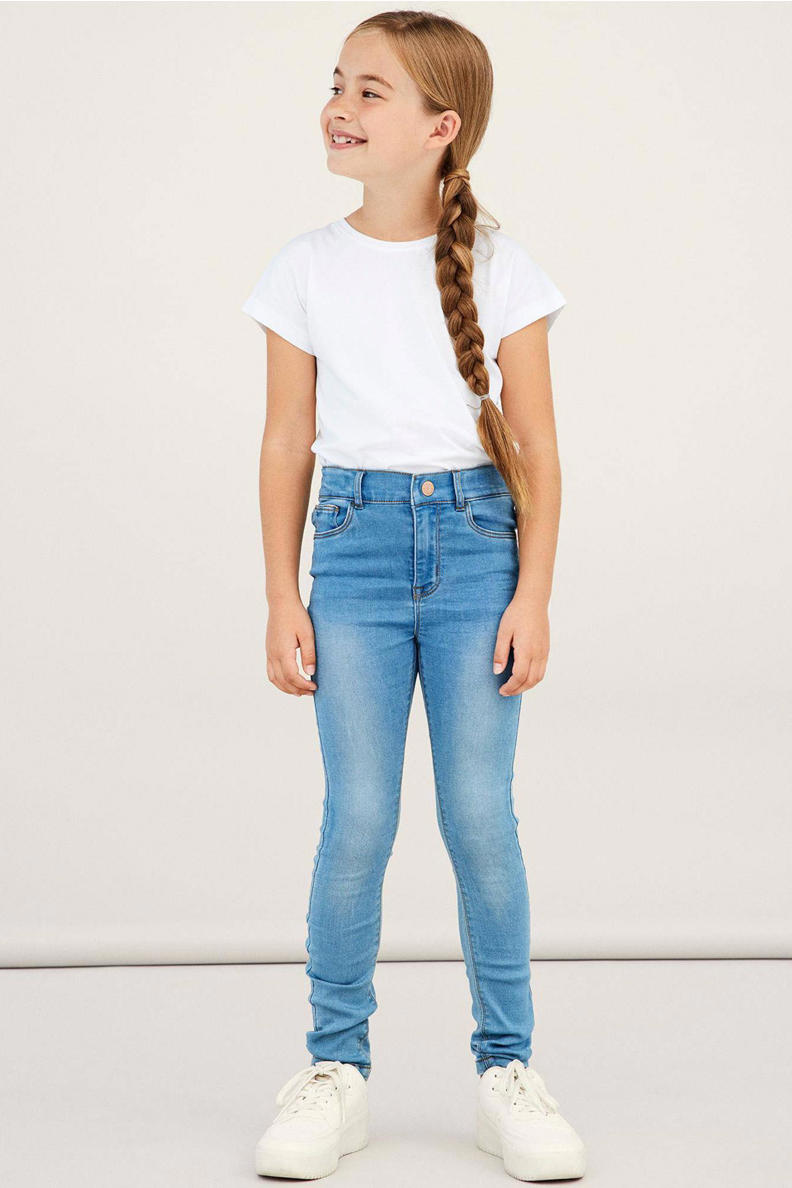 NAME IT KIDS skinny jeans NKFPOLLY light denim | wehkamp