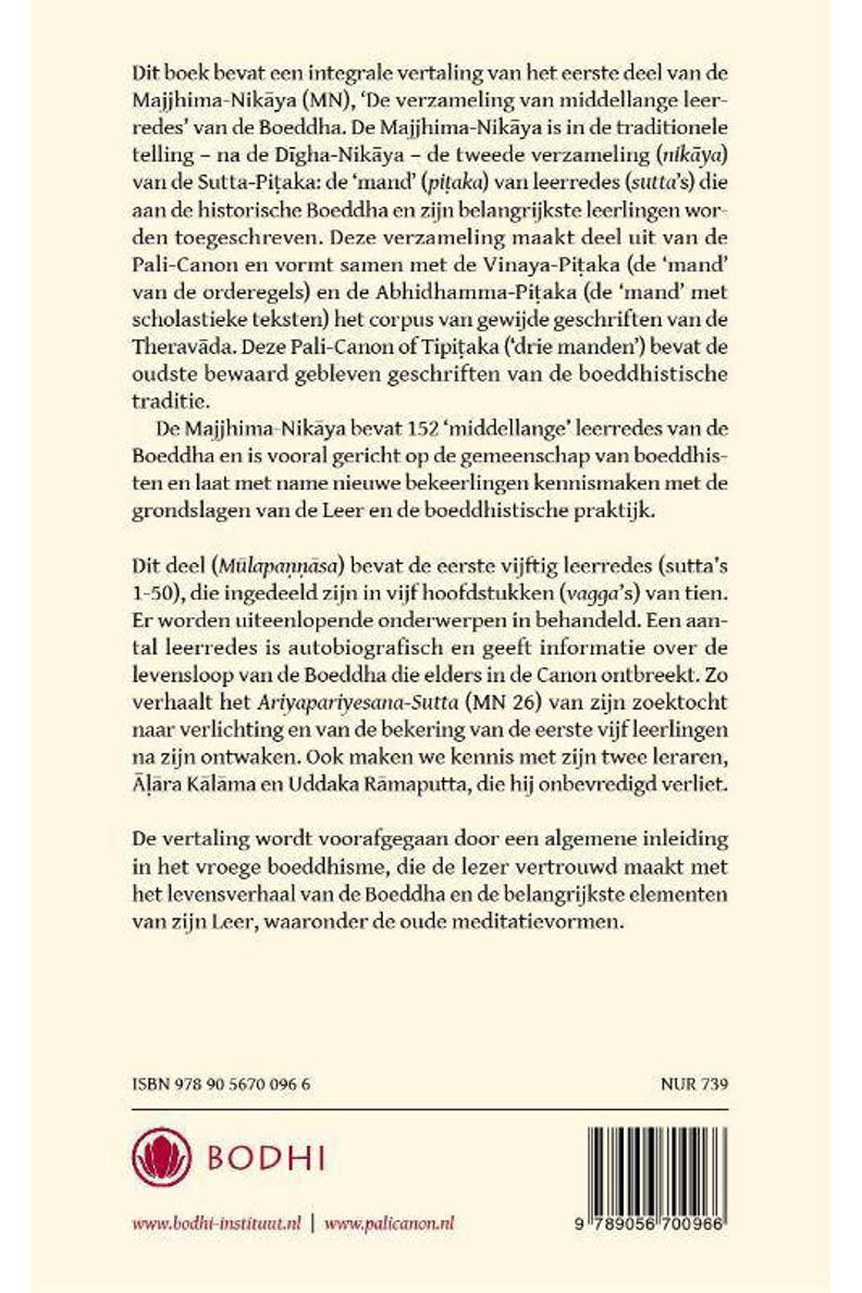 Pali-canon - Sutta Pitaka: Majjhima-Nikaya 1 De eerste vijftig ...