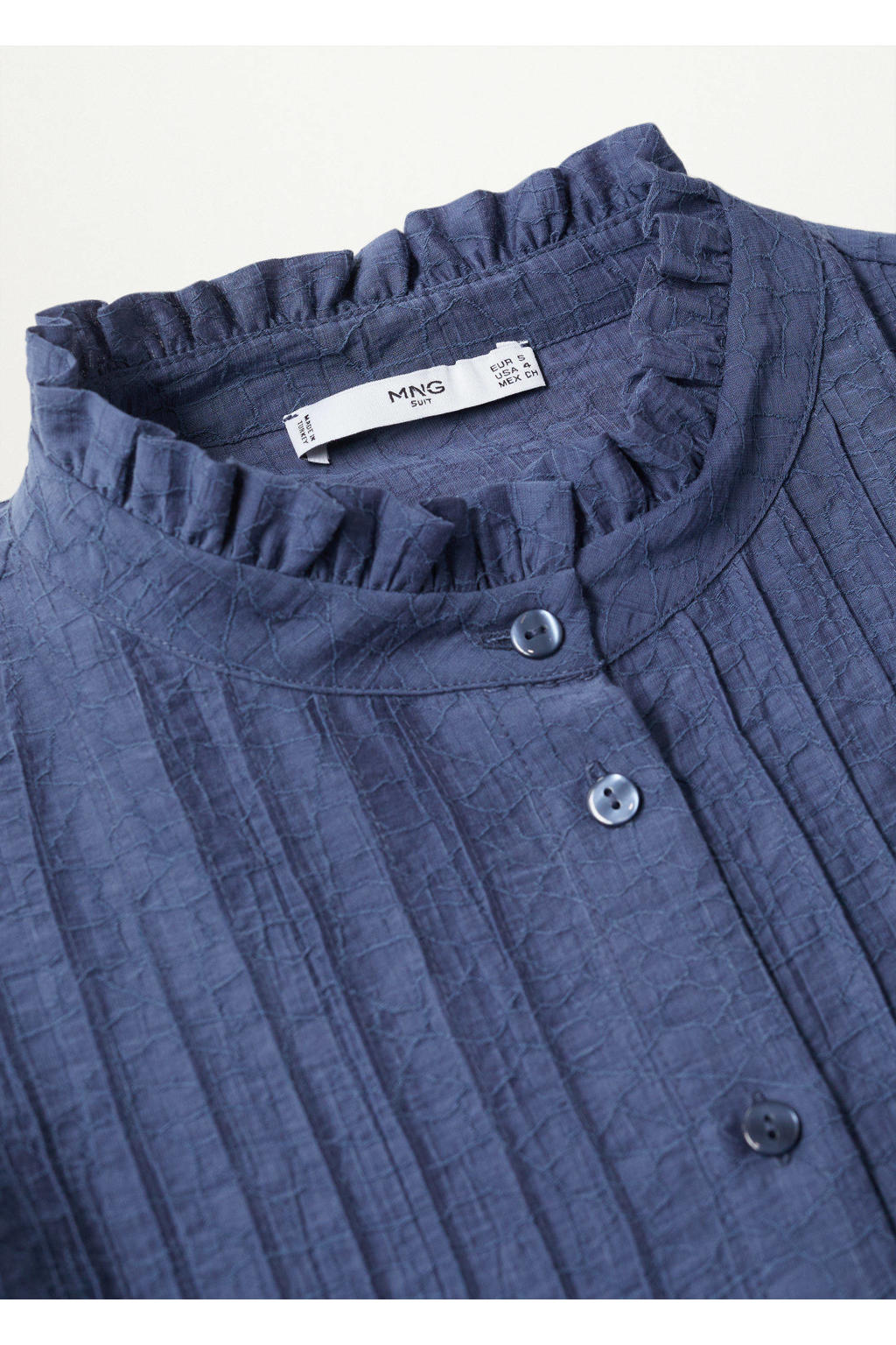 Mango blouse met ruches blauw | wehkamp Mango blouse met ruches blauw | wehkamp