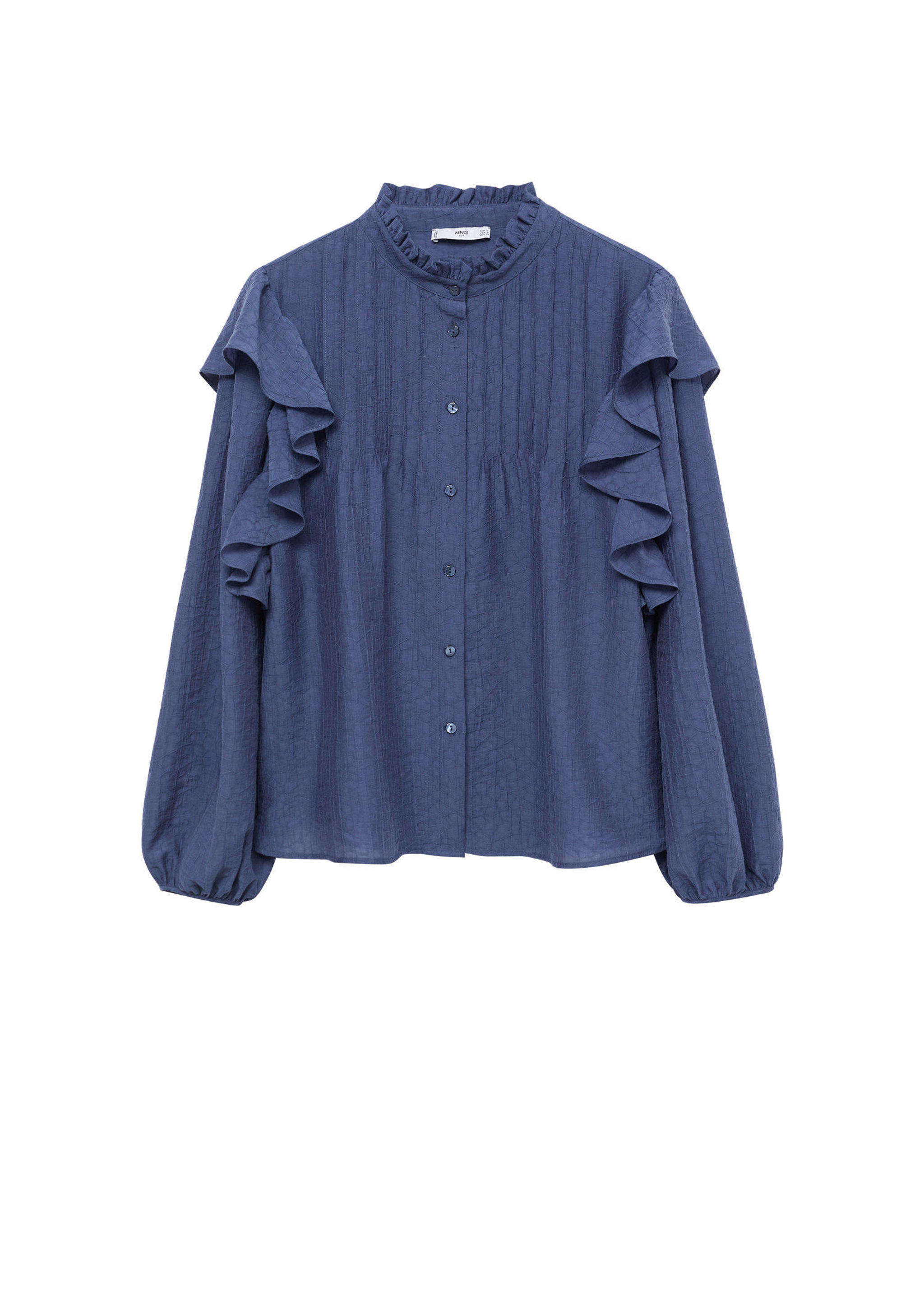 Mango blouse met ruches blauw | wehkamp Mango blouse met ruches blauw | wehkamp