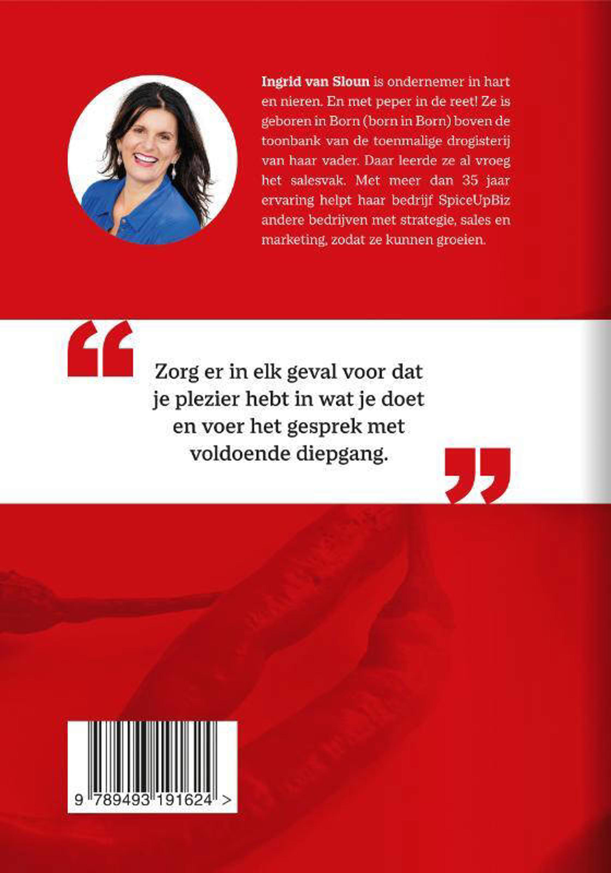 Ingrid van Sloun Proactief verkopen met peper in je reet | wehkamp