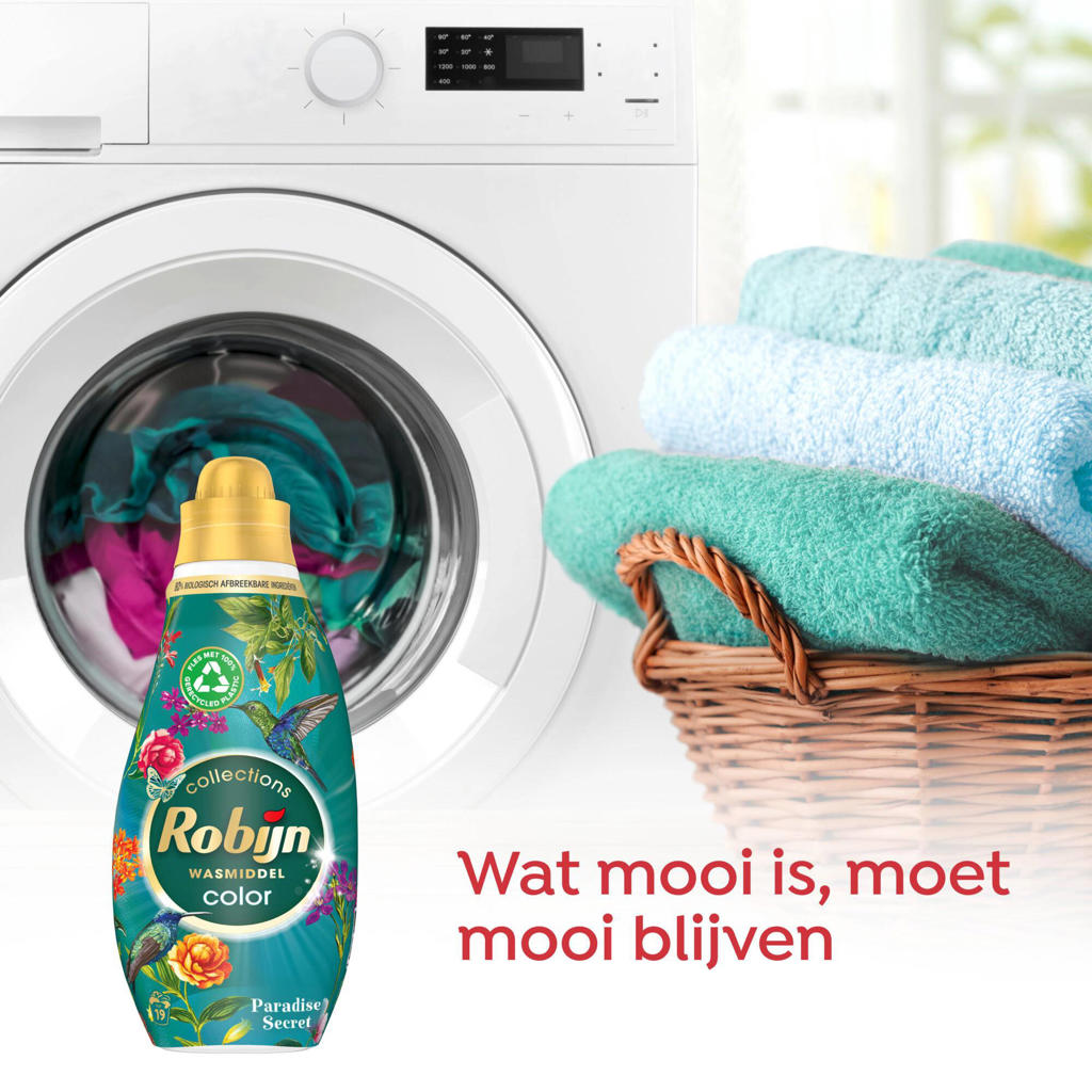 Robijn Klein & Krachtig Collections vloeibaar wasmiddel Color Paradise ...