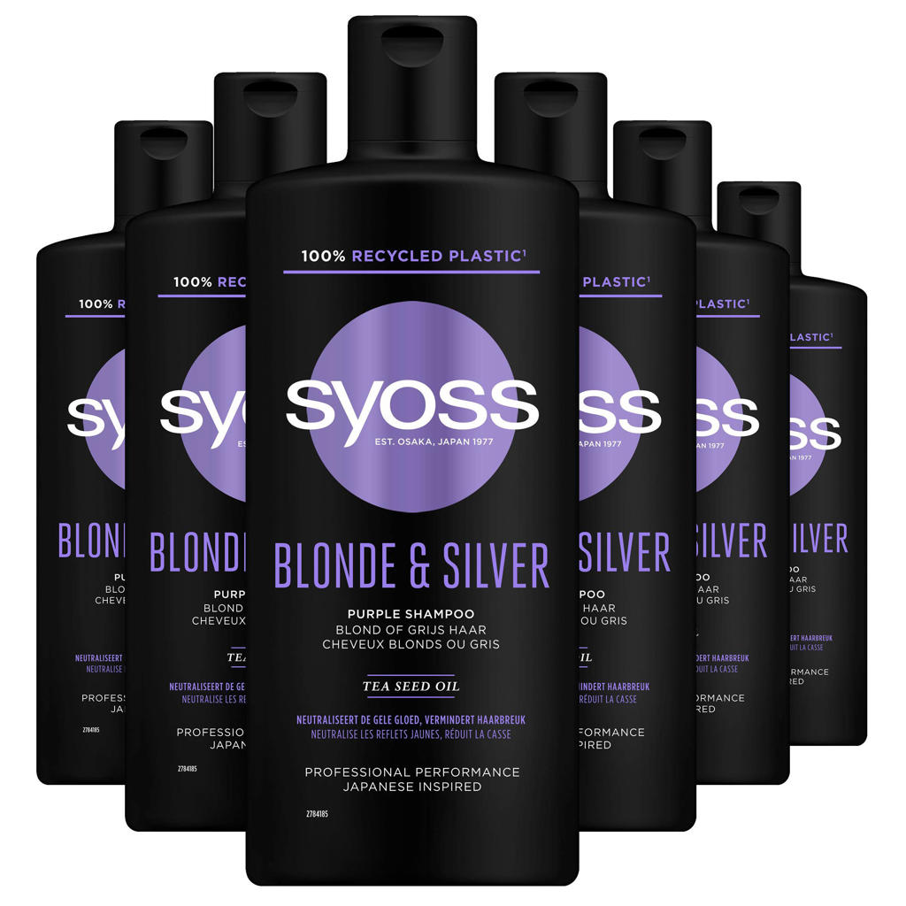 Syoss Blonde & Silver shampoo - 6 x 440 ml - voordeelverpakking | wehkamp