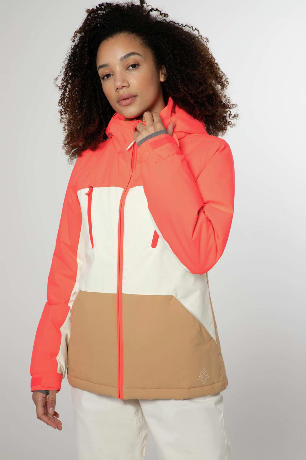 Protest ski-jack Baow roze/ecru/bruin | wehkamp