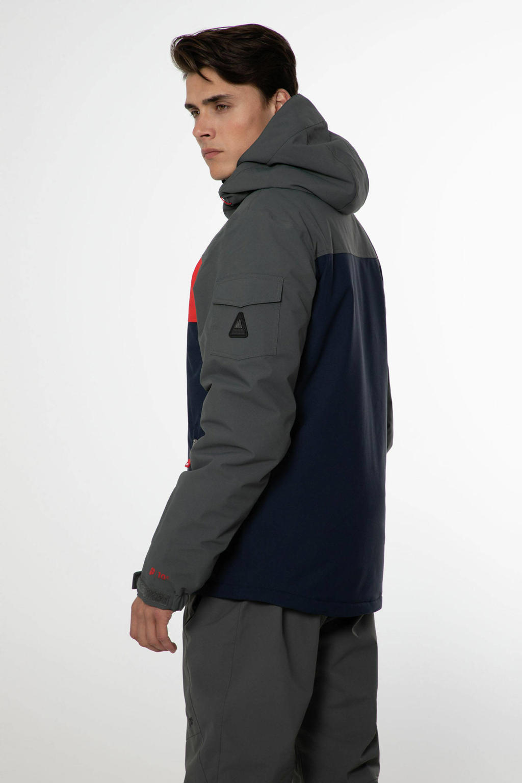 Protest ski-jack Crockery donkerblauw/groen/rood | wehkamp