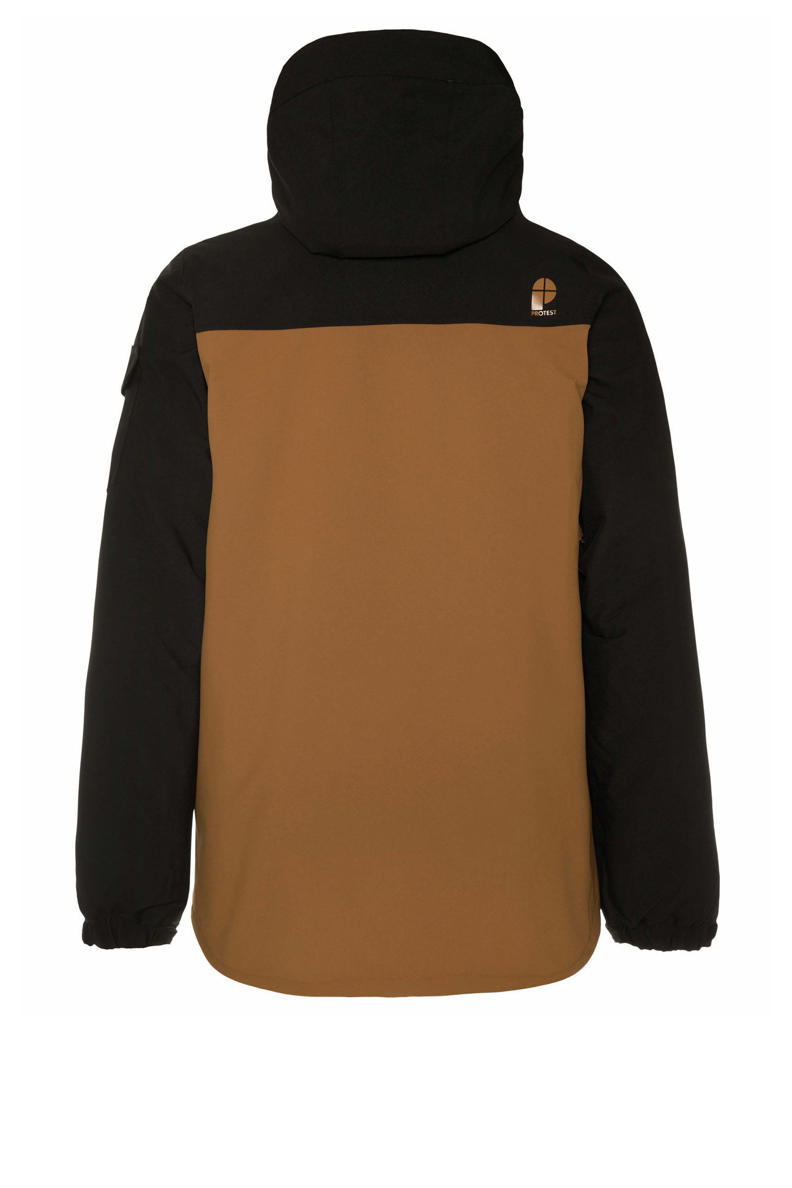 Protest ski-jack Crockery camel/zwart/ecru | wehkamp