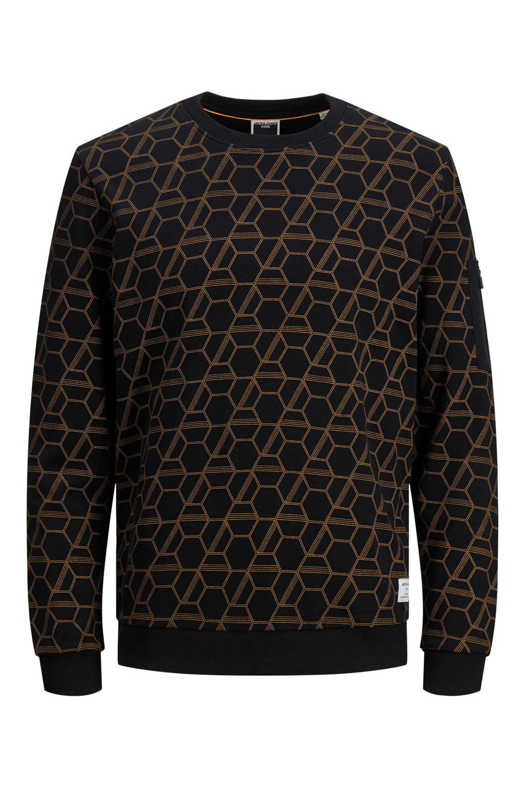 JACK & JONES CORE sweater JCORAIDER met all over print black | wehkamp