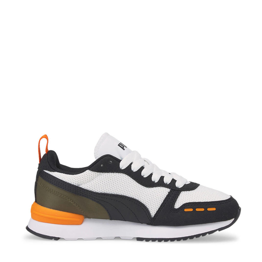 Puma R78 Runner sneakers wit/zwart/oranje | wehkamp