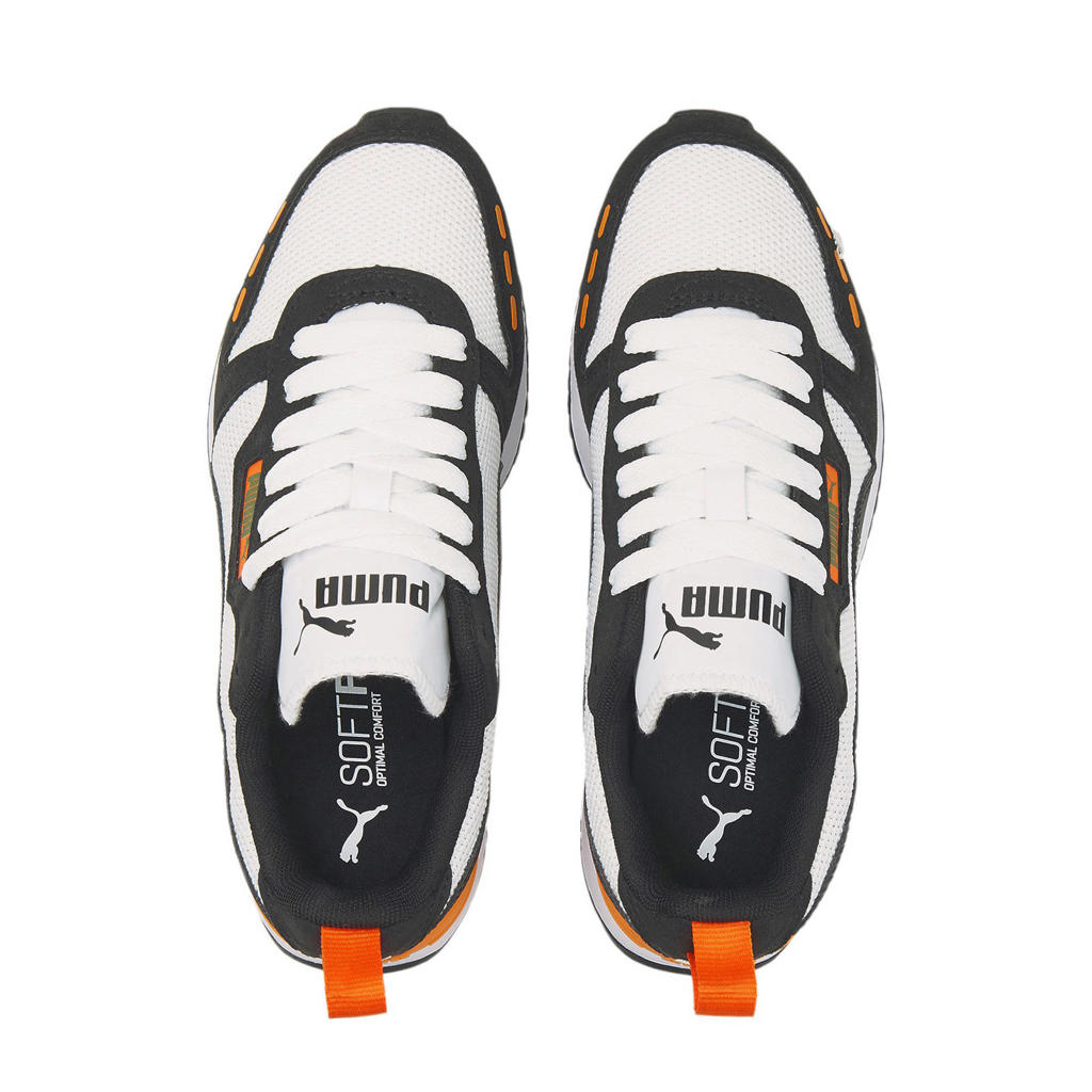 Puma R78 Runner sneakers wit/zwart/oranje | wehkamp