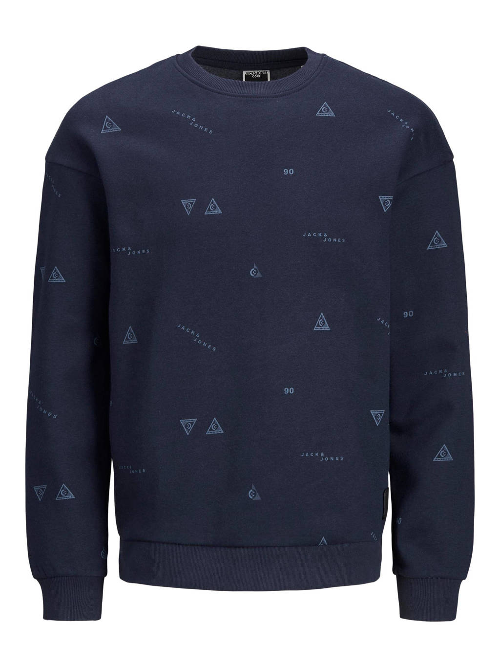 JACK & JONES CORE sweater met all over print navy blazer | wehkamp