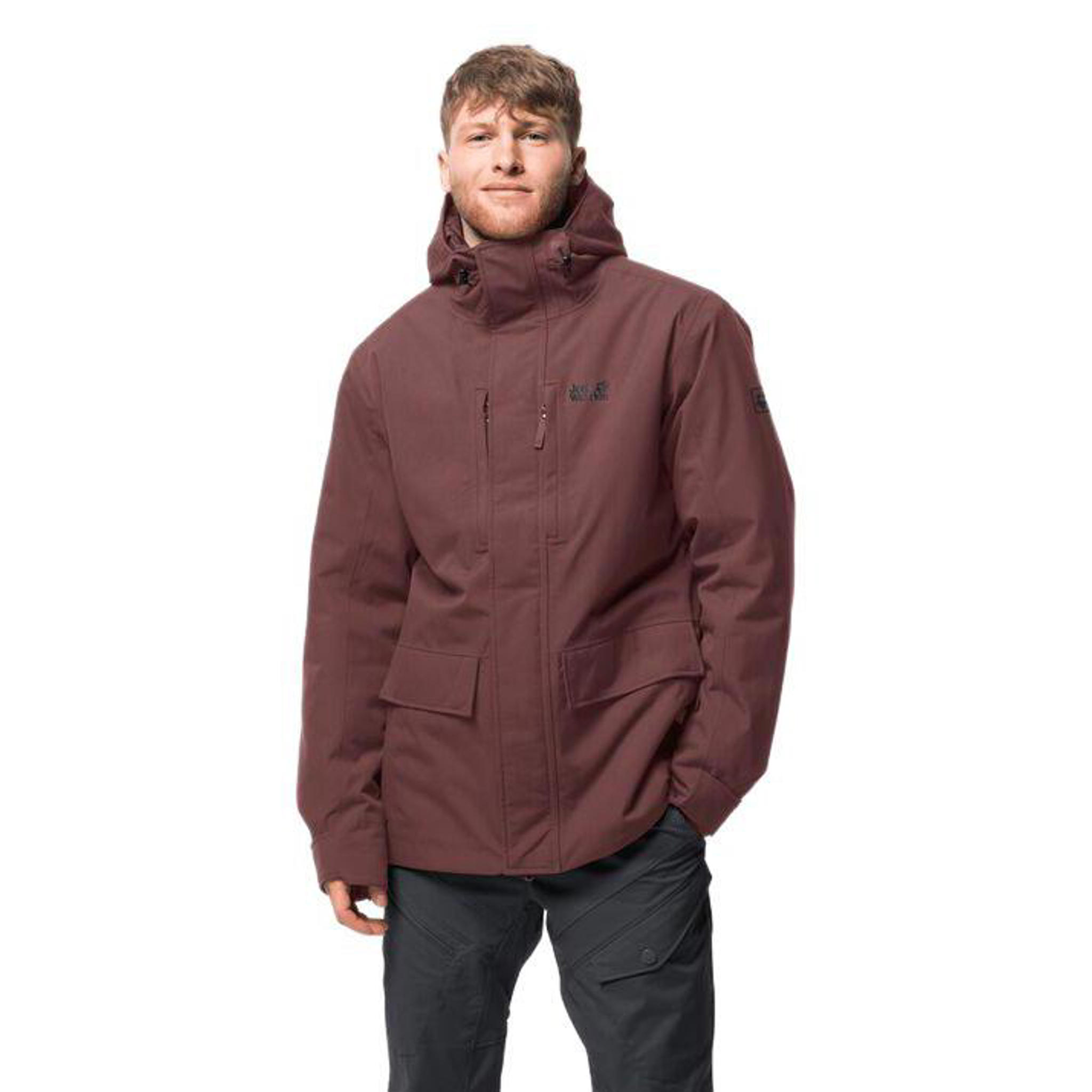 Jack Wolfskin outdoor jas West Coast donkerrood | wehkamp