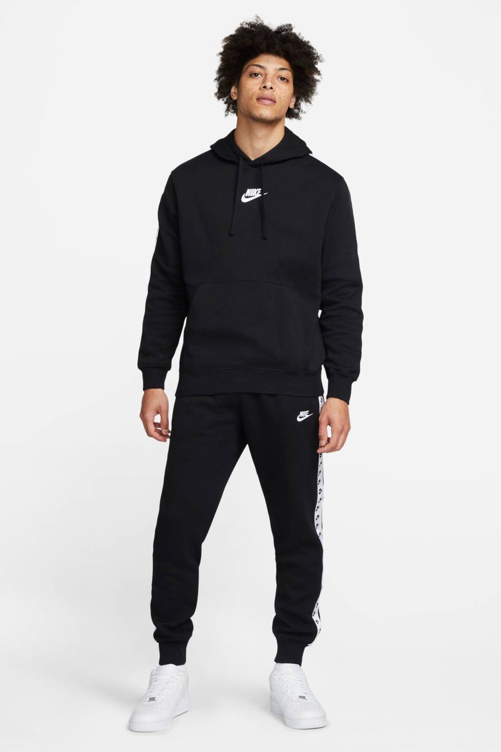 Nike joggingpak zwart/wit | wehkamp