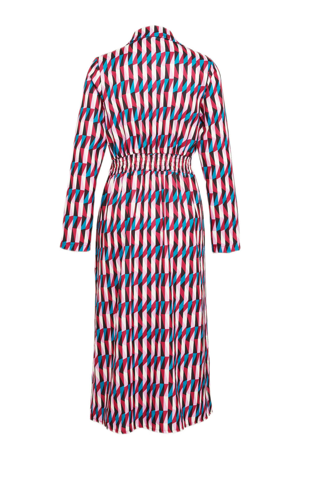 LOLALIZA blousejurk met grafische print roze/blauw | wehkamp