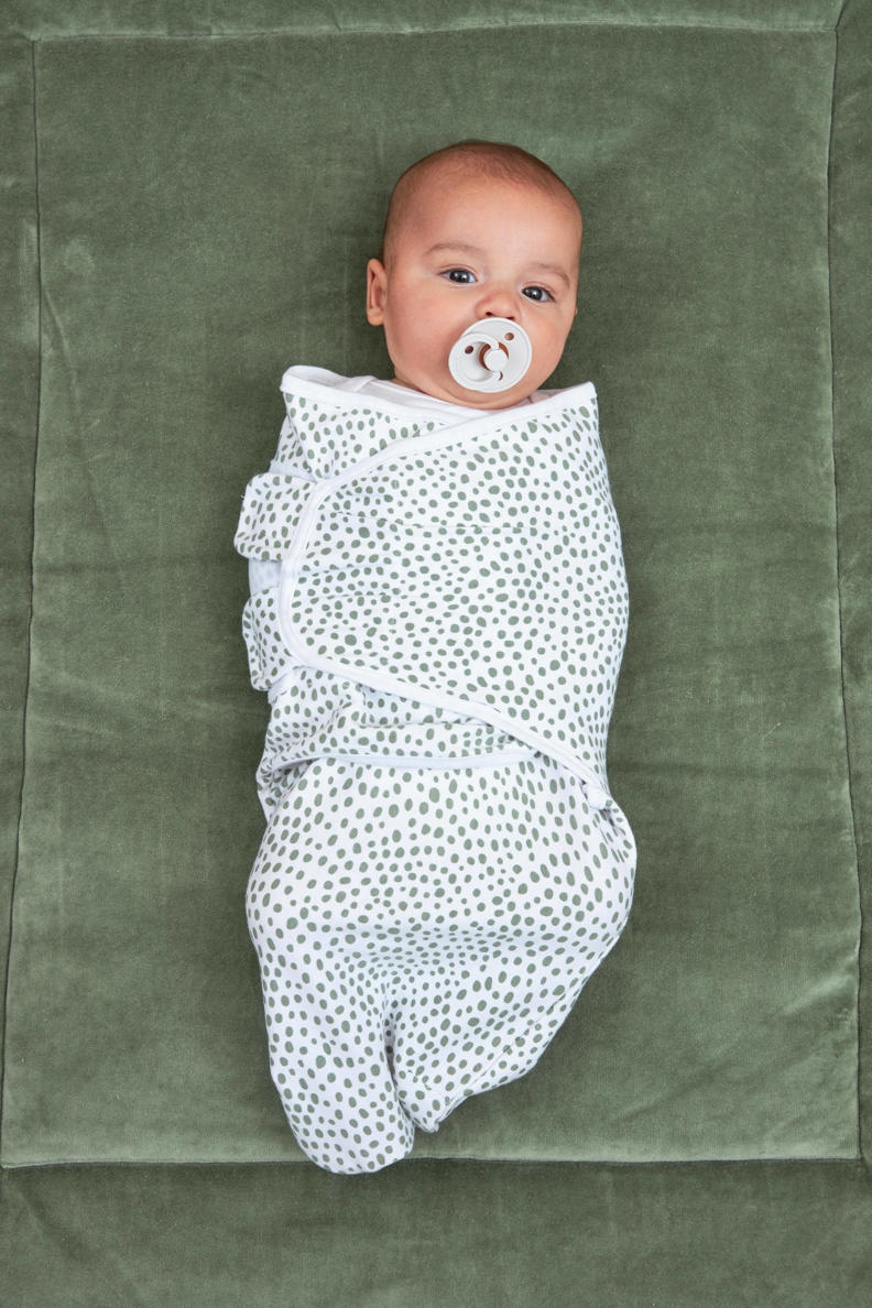 Meyco inbakerdoek Cheetah 0-6 maand forest green | wehkamp