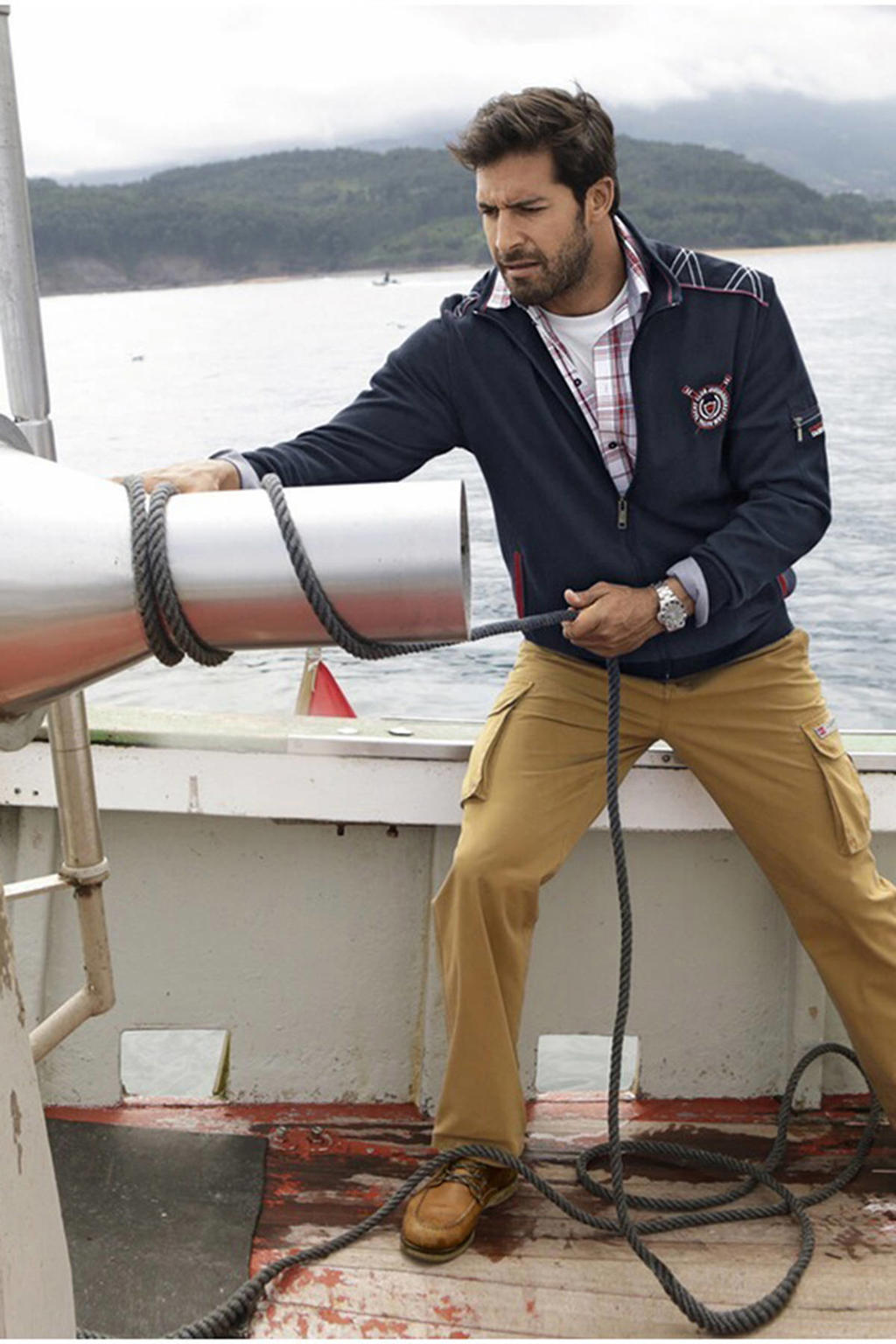 Jan Vanderstorm regular fit broek STEEN Plus Size beige | wehkamp