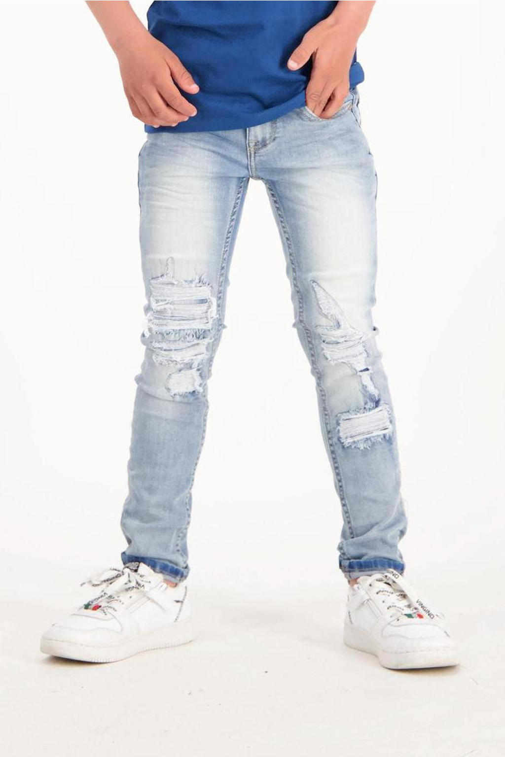 Vingino skinny jeans Anzio light vintage | wehkamp