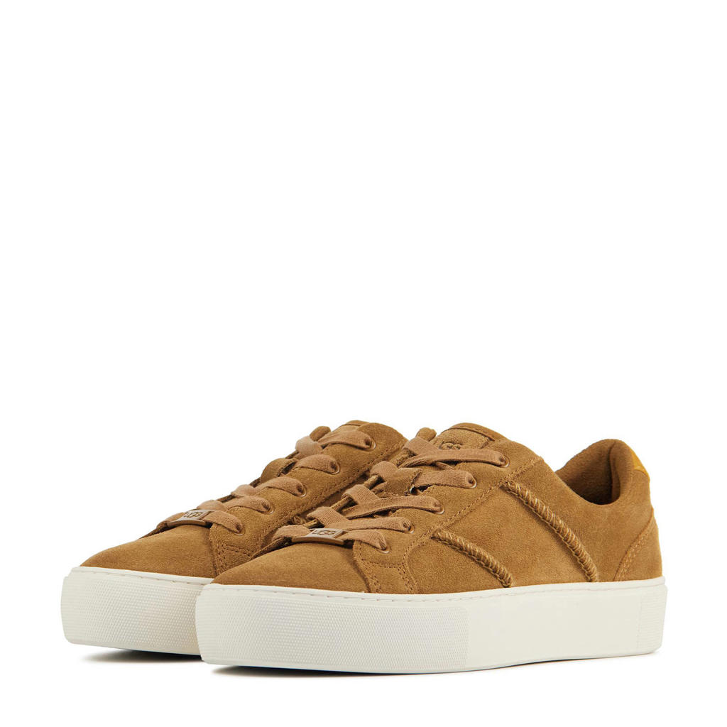 UGG Dinale suède sneakers cognac | wehkamp