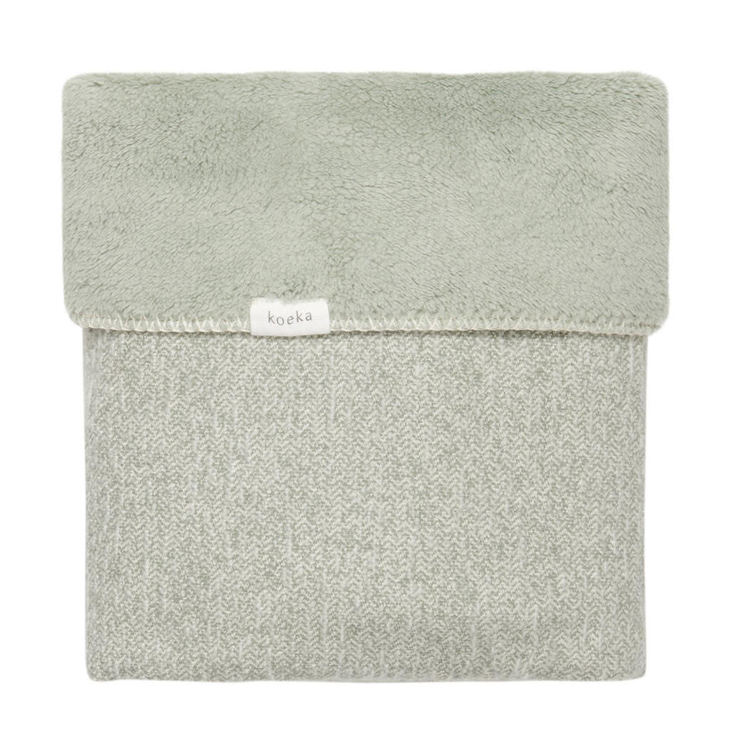 Koeka Vigo baby ledikantdeken 100x150 cm shadow green/leaf | wehkamp
