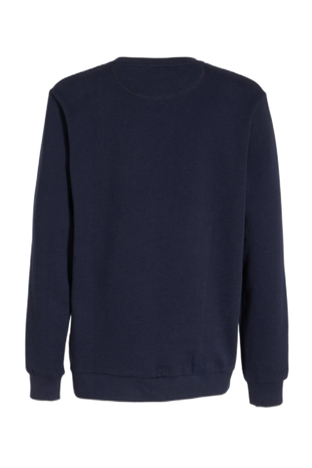 Ellos sweater Easton met printopdruk donkerblauw | wehkamp