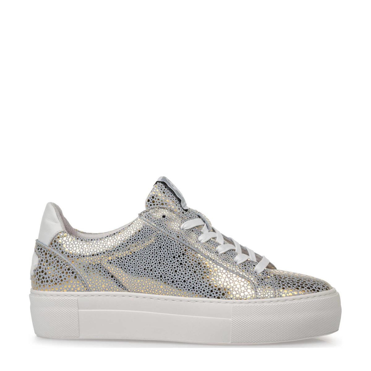 Floris van Bommel VINNI leren plateau sneakers goud | wehkamp