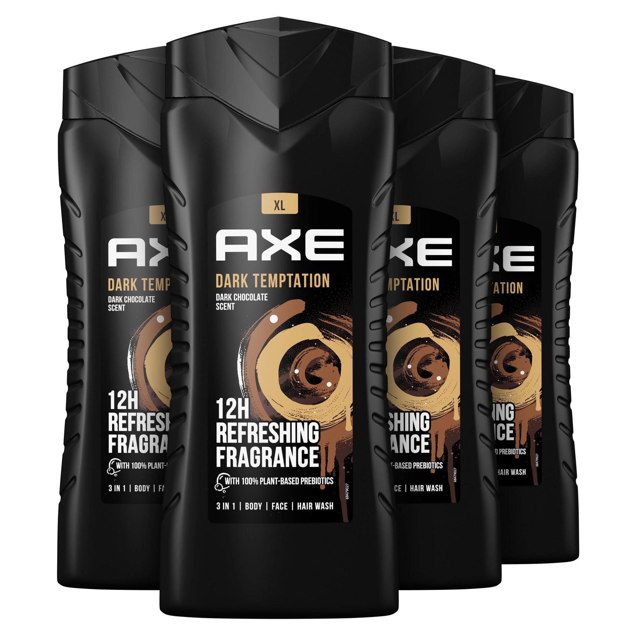 Axe Dark Temptation 3-in-1 douchegel - 4 x 400 ml - Voordeelverpakking ...