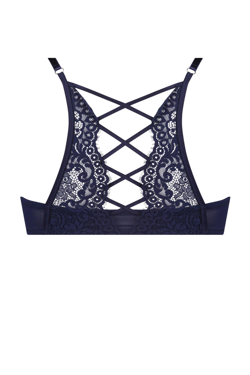 Hunkemöller push up bh Cardi met voorsluiting donkerblauw | wehkamp
