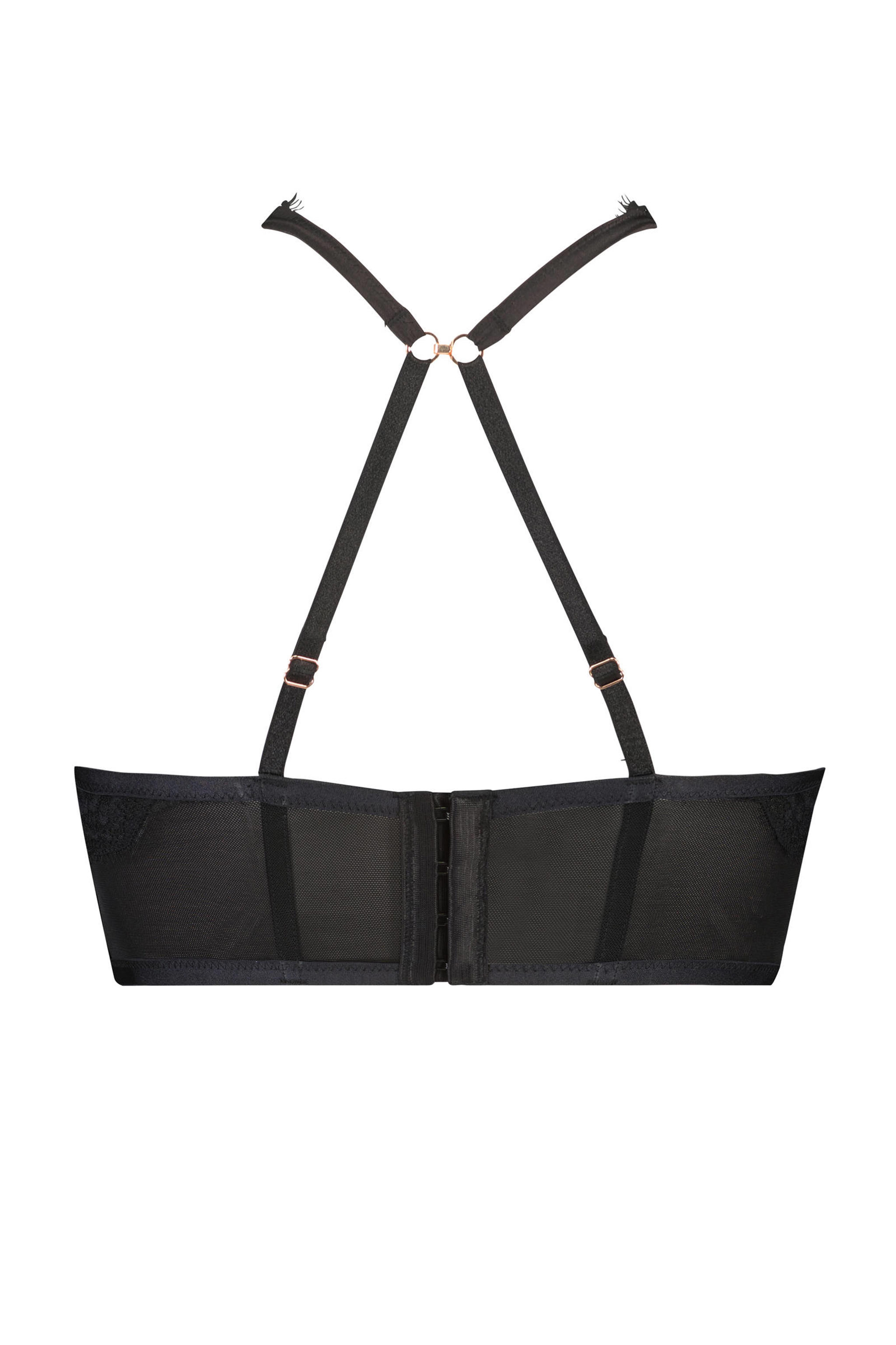 Hunkemöller longline push-up bh Margaret by Lucy Hale zwart | wehkamp